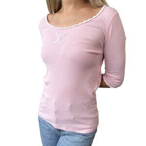 Louis Vuitton | Tops | Louis Vuitton Vintage Lv Logo Tshirt Top L Beads ...